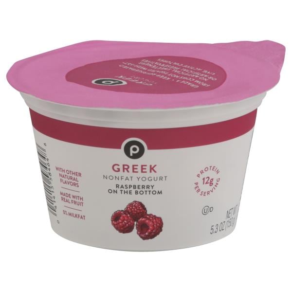 Publix Yogurt, Nonfat, Greek, Raspberry on the Bottom | Publix Super ...