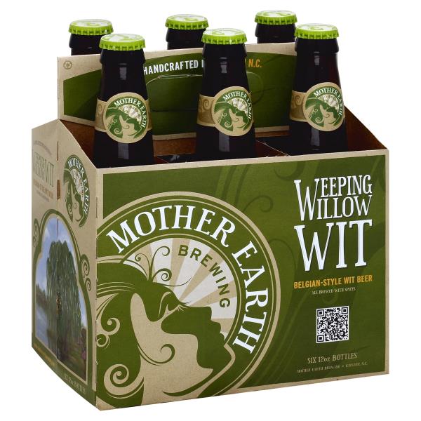 Mother Earth Brewing Beer, Belgian-Style Wit Ale, Weeping Willow Wit ...