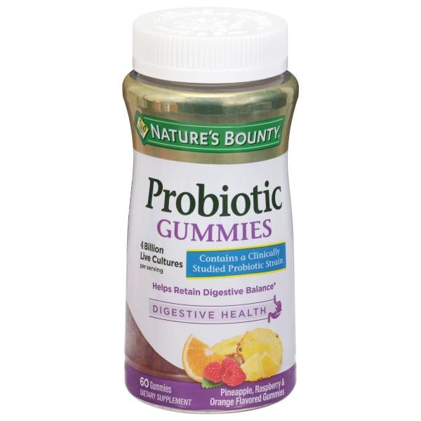 Nature's Bounty Probiotic, Gummies, Pineapple, Raspberry & Orange ...
