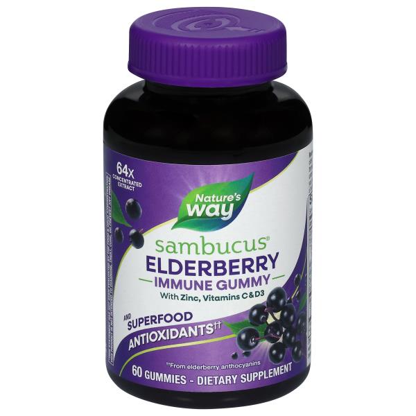 Nature's Way Sambucus Immune Gummy, Elderberry, Gummies | Publix Super ...