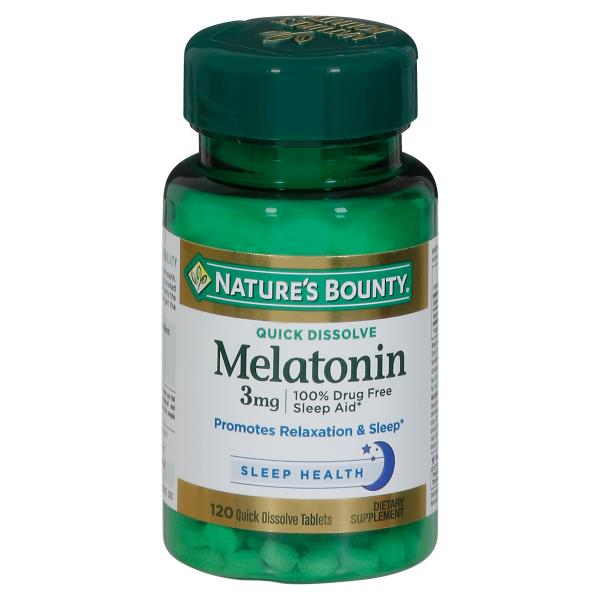Nature's Bounty Melatonin, 3 mg, Quick Dissolve Tablets | Publix Super ...
