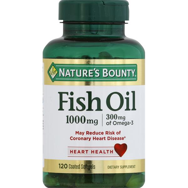 Nature's Bounty Fish Oil, 1000 mg, Coated Softgels | Publix Super Markets