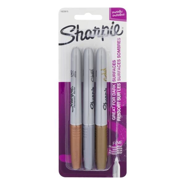 Sharpie Permanent Marker, Fine Point, Assorted Metallic | Publix Super ...