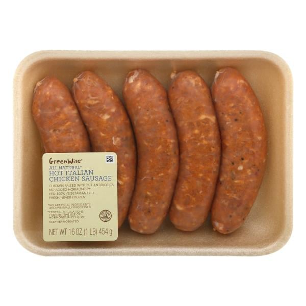 GreenWise Chicken Sausage, Hot Italian, Raised Without Antibiotics ...