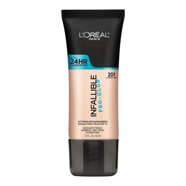 L'Oreal Paris Infallible Pro-Glow SPF Foundation, 24HR Coverage Classic ...