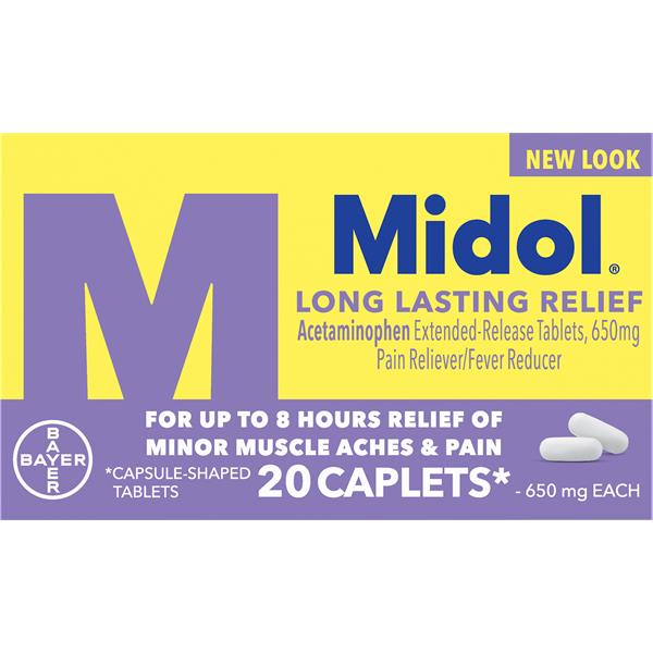 Midol Long Lasting Relief, 650 mg, Caplets | Publix Super Markets