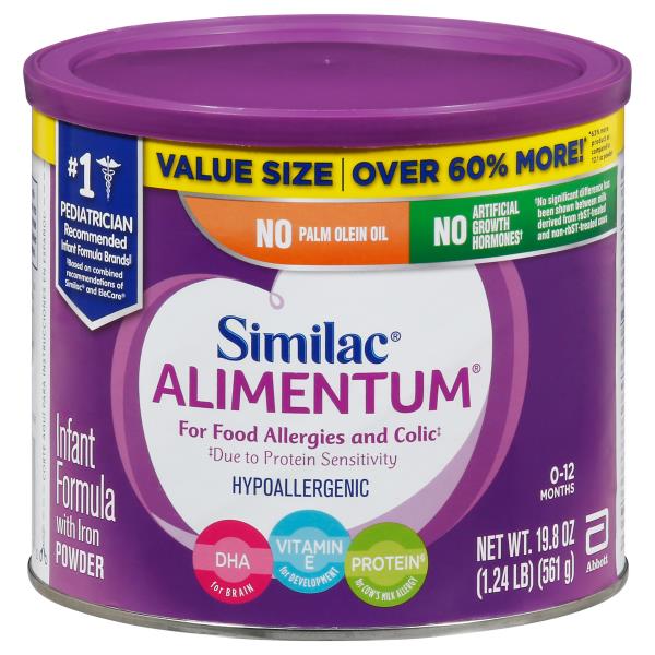 Similac Alimentum Infant Formula, Powder, 0-12 Months, Value Size ...