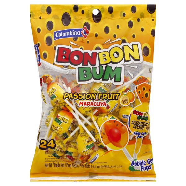 Bon Bon Bum Pops, Bubble Gum, Passion Fruit | Publix Super Markets