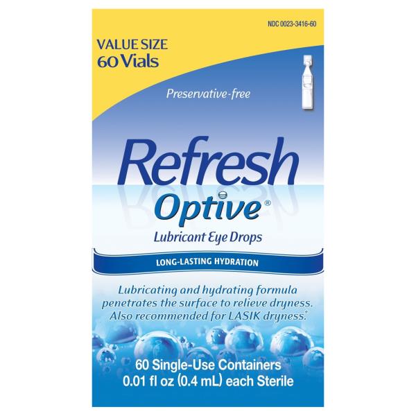 Refresh Optive Lubricant Eye Drops, Vials, Value Size | Publix Super ...