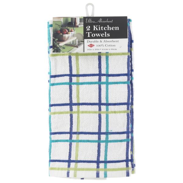 Ritz Kitchen Towels, Multi Check Teal, Ultra Absorbent | Publix Super ...