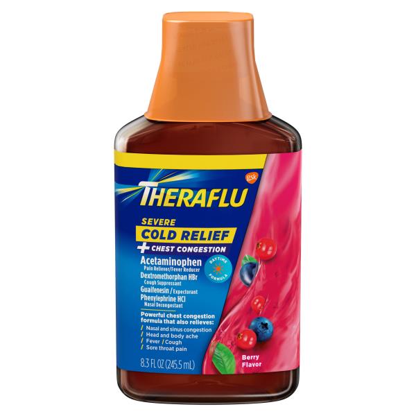 Theraflu ExpressMax ExpressMax Severe Cold and Flu Syrup with Dosing ...