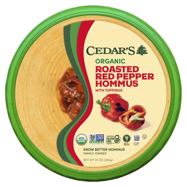 Cedar's Topped Organic Roasted Red Pepper Hummus | Publix Super Markets