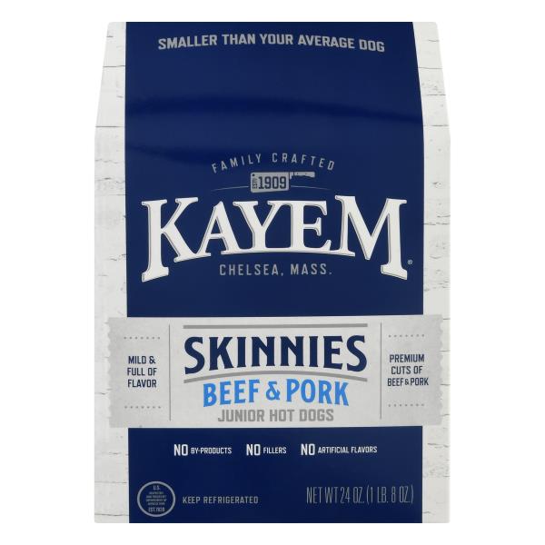 Kayem Skinnies Hot Dogs, Beef & Pork, Junior | Publix Super Markets