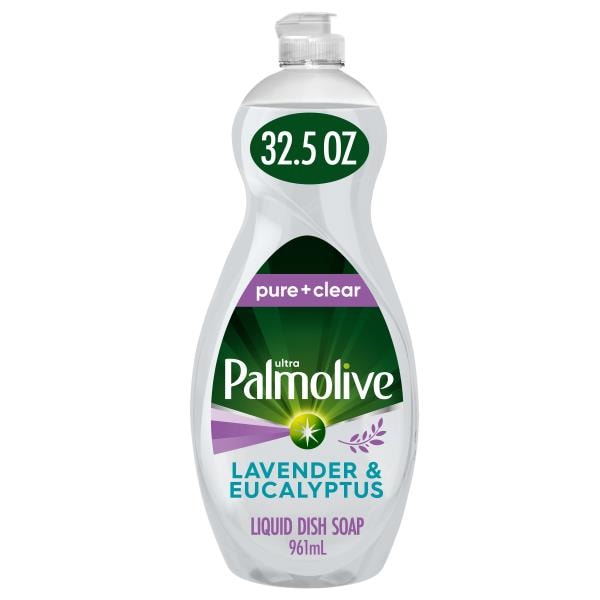 Palmolive Ultra Pure + Clear Dishwashing Liquid Dish Soap, Lavender ...