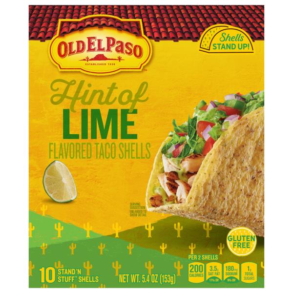 Old El Paso Taco Shells, Hint of Lime, Yellow Corn | Publix Super Markets