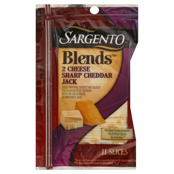 Sargento Blends Cheese, 2 Cheese Sharp Cheddar Jack, Sliced | Publix ...