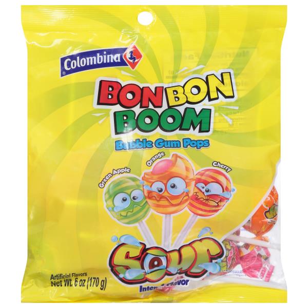 Colombina Bon Bon Boom Bubble Gum Pops, Intense Flavor | Publix Super ...