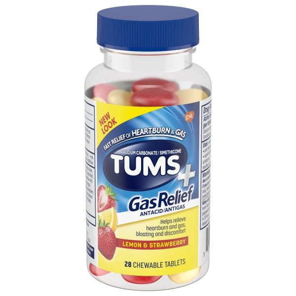 Tums Gas Relief, Chewable Tablets, Lemon & Strawberry | Publix Super ...