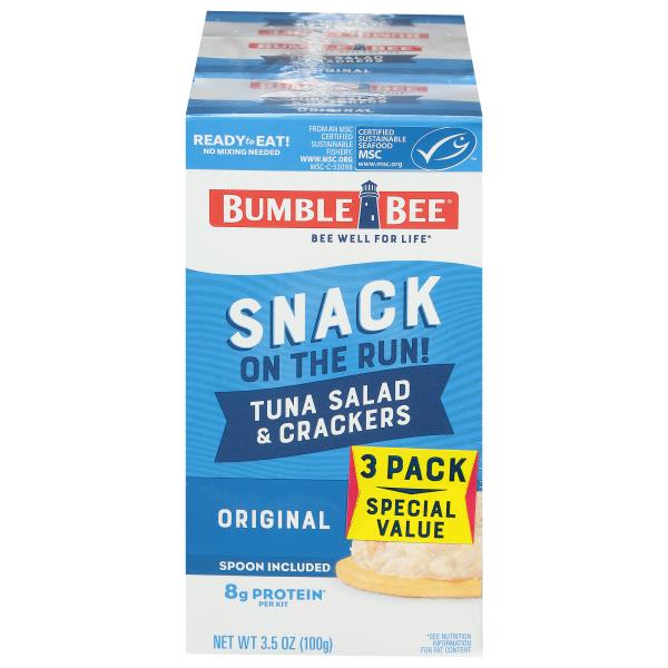 Bumble Bee Value Pack Snack on the Run! Original Tuna Salad & Crackers ...