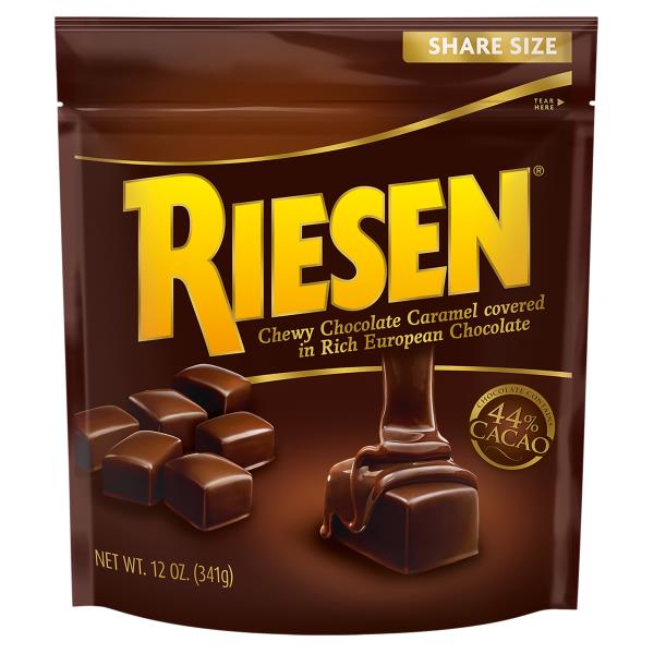 Riesen Riesen Chocolate Covered Chewy Caramel Candy, Share Size 12 Oz ...