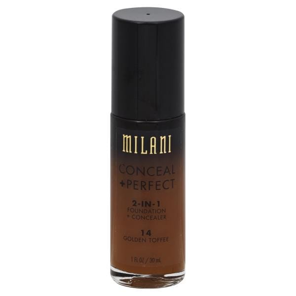 Milani Foundation + Concealer, 2-in-1, Conceal Perfect, 14 Golden ...