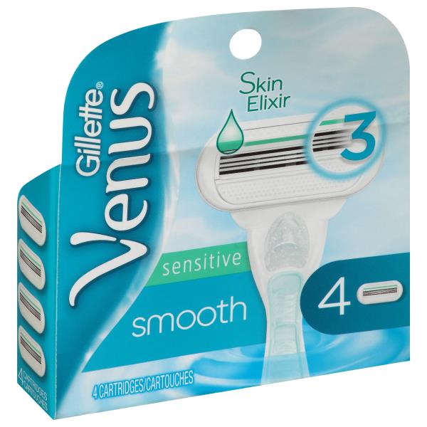 Gillette Venus Cartridges, Smooth Sensitive, 3 Blades | Publix Super ...