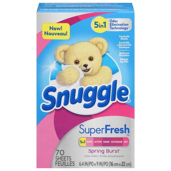 Snuggle SuperFresh Dryer Sheets, 5 in 1, Spring Burst | Publix Super ...