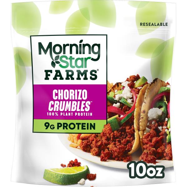 MorningStar Farms Meal Starters Plant Based Crumbles Chorizo, Vegan ...