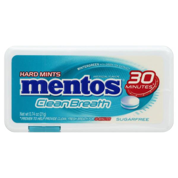 Mentos Clean Breath Hard Mints, Sugarfree, Wintergreen | Publix Super ...