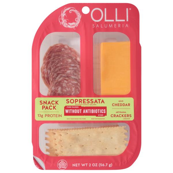 Olli Salumeria Snack Pack, Sopressata/Cheddar/Crackers | Publix Super ...