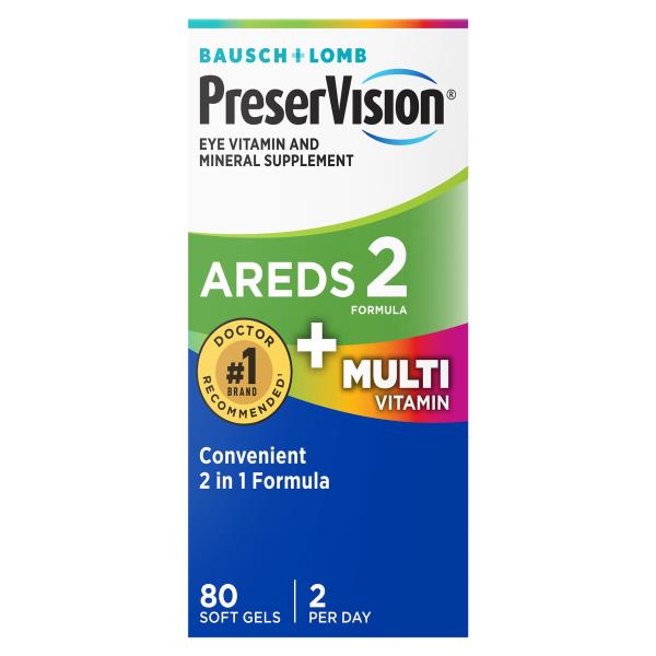 PreserVision Eye Vitamin and Mineral Supplement, AREDS 2 + Multivitamin ...