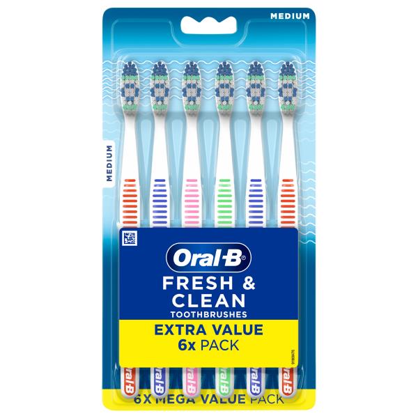 Oral-B Toothbrushes, Medium, 6 Mega Value Pack | Publix Super Markets