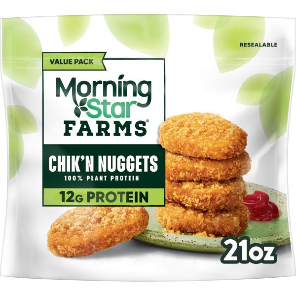 MorningStar Farms Plant Based Chik'n Nuggets Original, Vegan Meat ...
