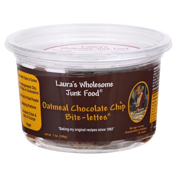 Laura's Wholesome Junk Food Bite-Lettes, Oatmeal Chocolate Chip ...
