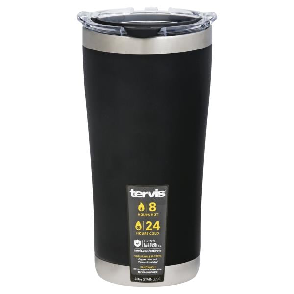 Tervis Tumbler, with Lid, Stainless, Black Powder Coat, 30 Ounce ...