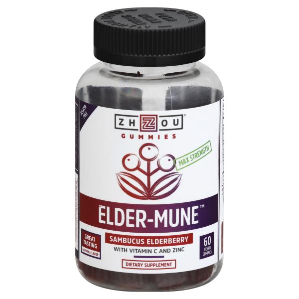 Zhou Elder-Mune, Sambucus Elderberry, Max Strength, Vegan Zhou Elder-Mune, Sambucus Elderberry, Max Strength, Vegan