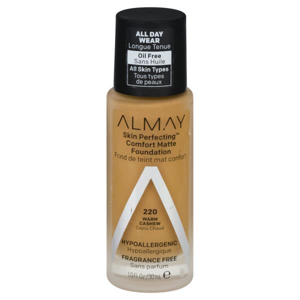 Almay Skin Perfecting Foundation, Comfort Matte, Warm Cashew 220 ...