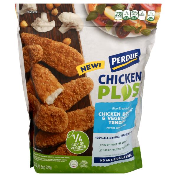 PERDUE® Chicken Plus Chicken Breast & Vegetable Tenders, Rice Breaded ...