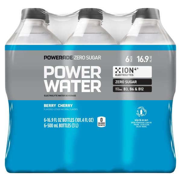 Powerade Power Water, Berry Cherry, 6 Pack | Publix Super Markets