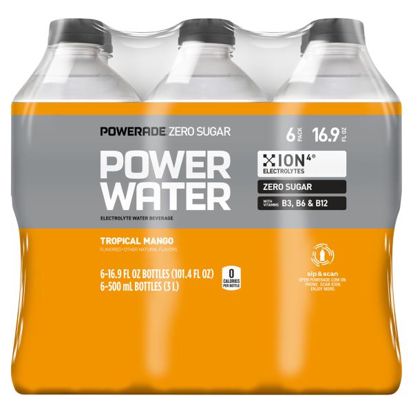 Powerade Power Water, Tropical Mango, 6 Pack | Publix Super Markets