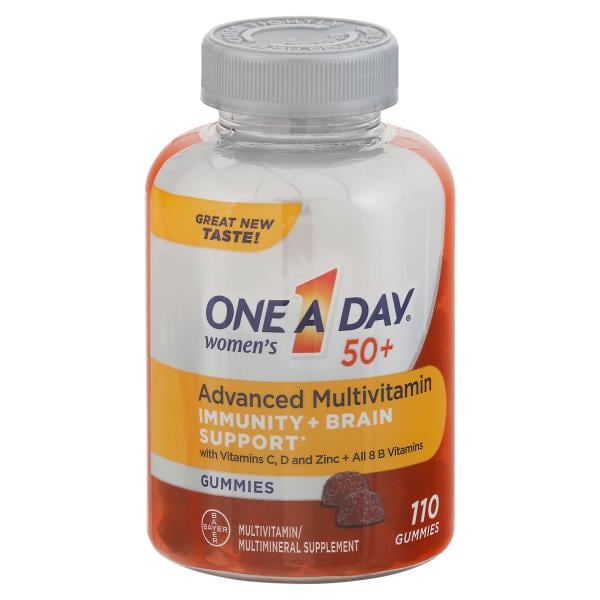 One A Day Multivitamin, Advanced, Gummies, Women's 50+ | Publix Super ...