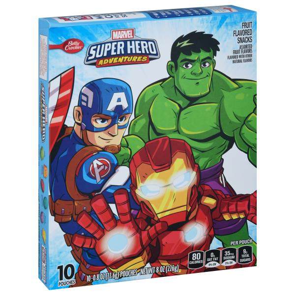 Betty Crocker Fruit Flavored Snacks, Assorted, Marvel Avengers | Publix ...