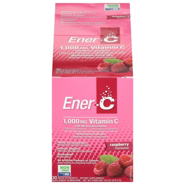 Ener-C Multivitamin Drink Mix, Vitamin C, 1000 mg, Raspberry | Publix ...