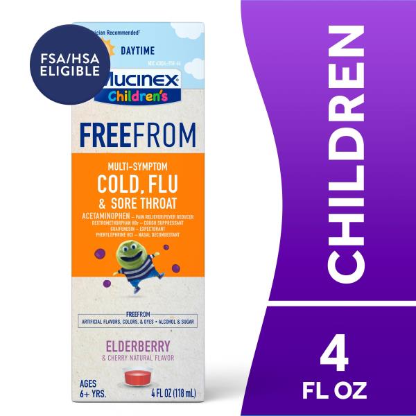 Mucinex MUCINEX® Children's Liquid - Free From Multi-Symptom Cold ...