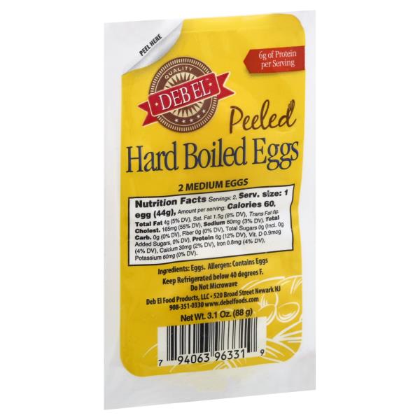 Deb El Eggs, Hard Boiled, Peeled, Medium | Publix Super Markets