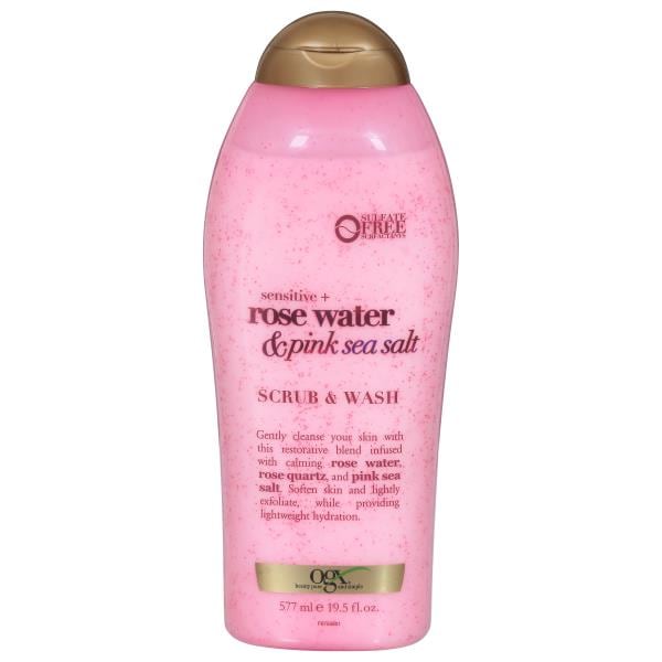 Ogx Scrub & Wash, Sensitive + Rose Water & Pink Sea Salt | Publix Super ...
