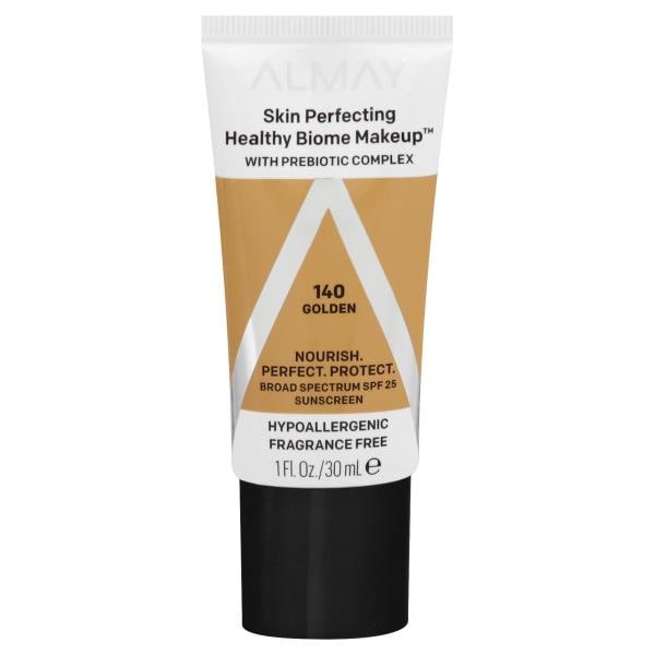 Almay Skin Perfecting Healthy Biome Makeup Sunscreen, Golden 140, Broad ...