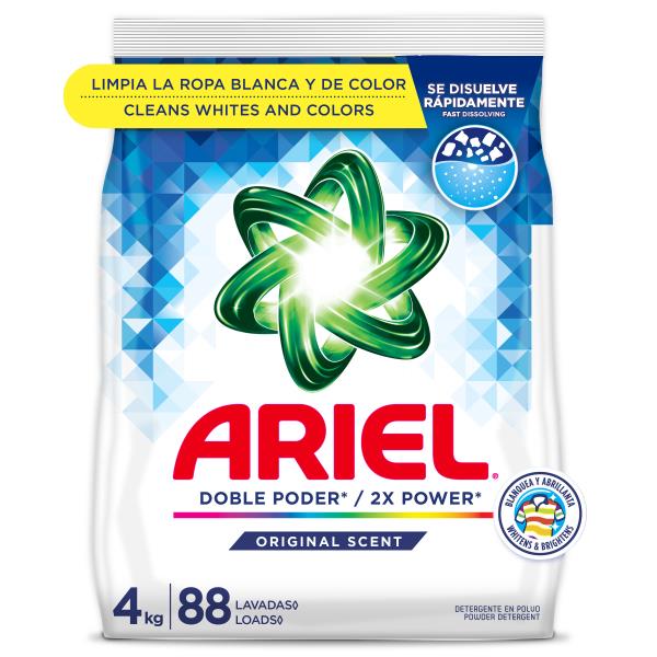 Ariel Original Scent, Powder Laundry Detergent, 4.0 KG, 88 | Publix ...