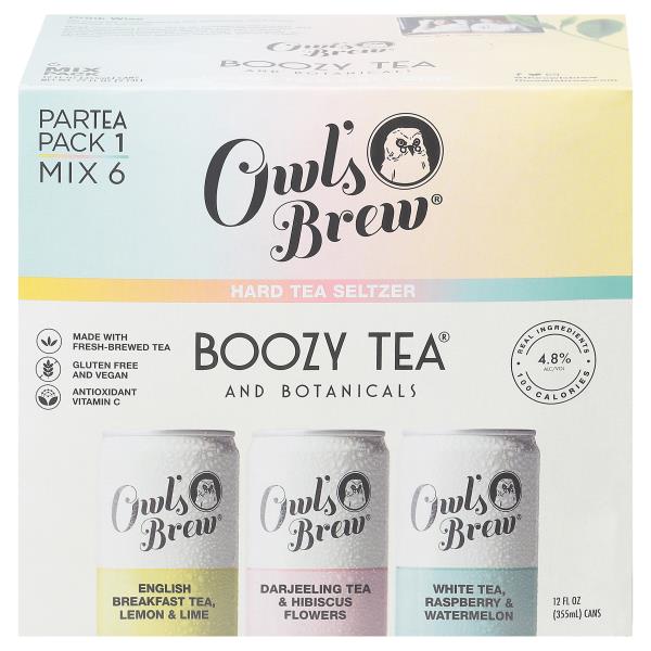 Owl's Brew Boozy Tea Hard Tea Seltzer, Partea Pack 1 | Publix Super Markets