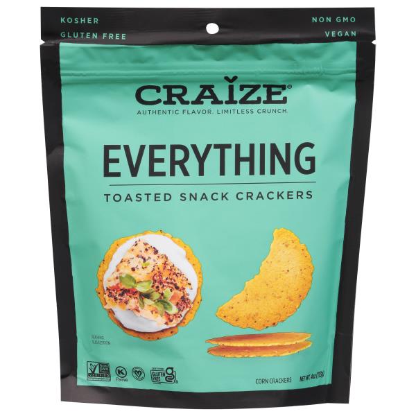 Craize Corn Crackers, Everything, Toasted | Publix Super Markets